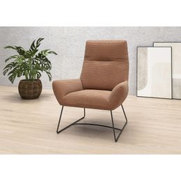 Sessel Places of Style, B:82cm H:102cm T:81cm, braun, 88% Polyester, 12% Polyacryl, Wohnzimmer, Sessel, "Basic Relaxsessel", Extra hohe Rückenlehne