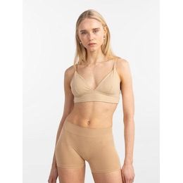 Pieces Damen Triangel-BH "PCNAMEE TRIANGLE BRA NOOS", Gr. M, beige, Jersey, Obermaterial: 75% Polyamid, 25% Elasthan, unifarben, BHs