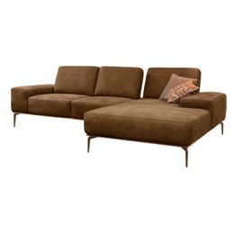 Ecksofa W.Schillig, B:279cm H:88cm T:178cm, braun, Longlife Xtra-Leder Z73: Naturwalkleder der Luxusklasse aus den erlesensten Rohhäuten. Hautstärke