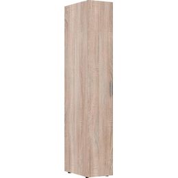Dreht&uuml;renschrank wimex, B:30cm H:185cm T:54cm, braun, Spanplatte, Schr&auml;nke, "M&uuml;nster Kleiderschrank", Mehrzweckschrank passt in jede kleine Nische