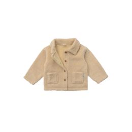 Liliput Mädchen Sweatjacke, beige, Gr. 62, unifarben, 100% Polyester, Sweatjacken, aus super weichem Boucléfleece