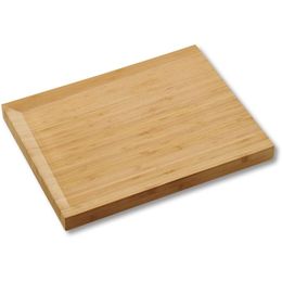 Kesper Schneidebrett, B/H/L: 28cm x 2,5cm x 38cm, beige, Schneidebretter, 100% FSC-zertifiziertem Bambus, zwei Schraubf&uuml;&szlig;e - schr&auml;ge Fl&auml;che