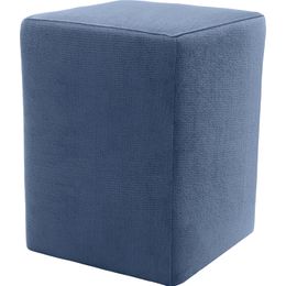 Hocker, B:38cm H:47cm T:38cm, blau, LOOKS by Wolfgang Joop, 100% Polyester, Garten, Hocker, "LOOKS XX", kubische Form, ideal als Fu&szlig;ablage