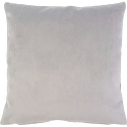 G&ouml;zze Dekokissen G&Ouml;ZZE, B:60cm L:60cm, silber, Polyester, Dekokissen_Sitzkissen_Kissenh&uuml;llen, "Duval", mit Rei&szlig;verschluss, Kissenh&uuml;le ohne F&uuml;llung, 2 St&uuml;ck