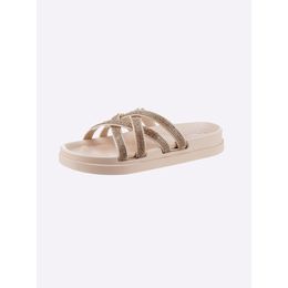 Siebi&acute;s SIEBI`S Damen Badepantolette, Gr. 37, beige, Synthetik, Schuhe