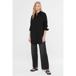 Damen Langarmbluse, schwarz, Gr. XL, SENSES.THE LABEL, unifarben, Material: 100% Baumwolle, Blusen, mit R&uuml;ckenpasse