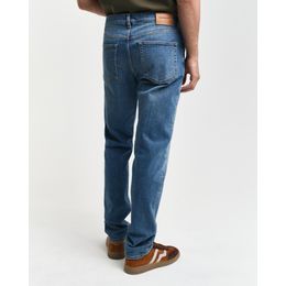 Gant Herren Slim-fit-Jeans "SLIM Gant JEANS", blau, Gr. 38, Denim/Jeans, Obermaterial: 97% Baumwolle, 2% Polyester, 1% Elasthan, Jeans