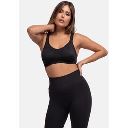 Dorina Damen Sport-BH "FLEX", Gr. 80, schwarz, Obermaterial: 75% Polyamid, 15% Polyester, 10% Elasthan, unifarben, BHs, mit atmungsaktiven