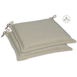 Sitzkissen GO-DE, B:45cm L:47cm, beige, Polyester, Garten, Dekokissen_Sitzkissen_Kissenh&uuml;llen, 45x47 cm, vielseitig einsetzbar, wasserabweisend