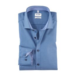 OLYMP Herren Businesshemd "Level Five body fit", blau, Gr. 43, Web, Obermaterial: 97% Baumwolle, 3% Elastolefin, Hemden
