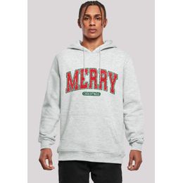 F4NT4STIC Herren Kapuzenpullover "Weihnachten Varsity Retro", grau, Gr. XS, Obermaterial: 65% Baumwolle, 35% Polyester, Pullover, Premium Qualit&auml;t
