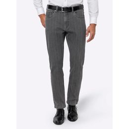 CLASSIC Herren 5-Pocket-Hose, grau, Gr. 62, unifarben, 99% Baumwolle, 1% Elasthan, Hosen