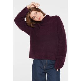 Damen Rollkragenpullover, lila, Gr. XL, SENSES.THE LABEL, unifarben, Material: 60% Polyacryl, 15% Polyamid, 10% Wolle, 10% Viskose, 5% Alpaka,