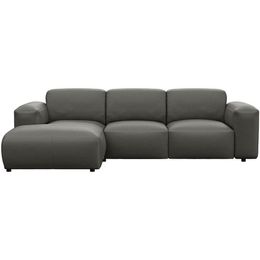 Ecksofa FLEXLUX, B:251cm H:73cm T:171cm, grau, 100% Echteder, Wohnzimmer, Sofas, "Lucera Chaislongue rechts oder links, L-Form, bequem", modern &
