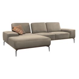 Ecksofa W.Schillig, B:279cm H:88cm T:178cm, beige, Longlife Xtra-Leder Z73: Naturwalkleder der Luxusklasse aus den erlesensten Rohhäuten. Hautstärke