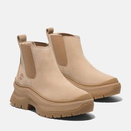 Timberland Damen Chelseaboots "ROXIE LANEMID CHELSEA BOOT", Gr. 42, beige, Leder, Schuhe, Stiefelette, Winterschuhe, Ankle Boots