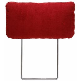 Kopfstütze Home Affaire, B:50cm H:25cm T:11cm, rot, Luxus-Microfaser ALTARA NUBUCK (100% Polyester), Luxus-Microfaser mit Druck (100% Polyester),