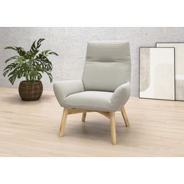 Sessel Places of Style, B:82cm H:102cm T:81cm, grau, 88% Polyester, 12% Polyacryl, Wohnzimmer, Sessel, "Basic Relaxsessel", Extra hohe Rückenlehne