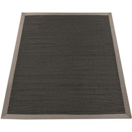 Teppich Paco Home, B:120cm H:4mm L:170cm, grau, Polypropylen (PP), Wohnzimmer, Teppiche, "Sisala 270", Flachgewebe, gewebt, Sisal Optik, Bord&uuml;re, In-