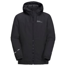 Jack Wolfskin Jungen 3-in-1-Funktionsjacke "SNOWCURL 3IN1 JACKET K", schwarz, Gr. 92, Außenjacke: OBERSTOFF 100% POLYESTER, FUTTER 100% POLYESTER