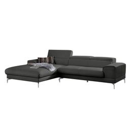 Ecksofa W.Schillig, B:303cm H:70cm T:193cm, grau, Longlife Xtra-Leder Z69: Das feinnarbige, gedeckte Softleder Z69 besticht durch seine