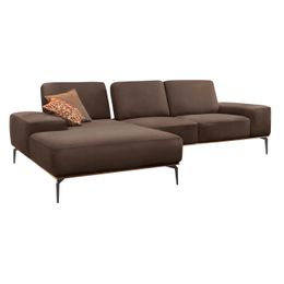 Ecksofa W.Schillig, B:279cm H:88cm T:178cm, braun, Longlife Xtra-Leder Z73: Naturwalkleder der Luxusklasse aus den erlesensten Rohh&auml;uten. Hautst&auml;rke