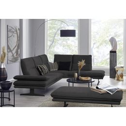 Ecksofa W.Schillig, B:284cm H:94cm T:224cm, grau, Stoff S37 (100% Polyester): Luxus-Microfaser in Lederoptik, Wohnzimmer, Sofas, "broadway,