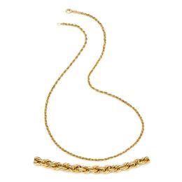 Firetti Damen Collierkettchen "Schmuck Geschenk Gold 375 Kordelkettengliederung 2,1 mm breit", 45, Gelbgold 375, B: 2,1mm, gold, Gelbgold 375,