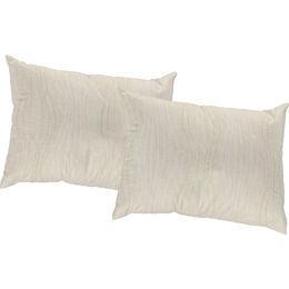 Dekokissen WIRTH, B:40cm L:60cm, beige, Baumwolle, Polyester, Dekokissen_Sitzkissen_Kissenhüllen, "Riccia", Kissenhülle ohne Füllung, 2 Stück