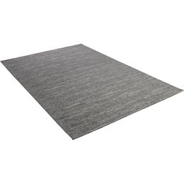 Teppich Theko, B:80cm H:5mm L:150cm, silber, Wolle, Wohnzimmer, Teppiche, "Kapstadt uni", Flachgewebe, ideal im Wohnzimmer & Schlafzimmer