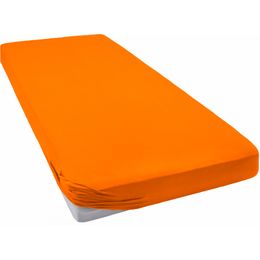 Spannbettlaken bellana, L:200cm, orange, Jersey, Obermaterial: 100% Baumwolle, Bettlaken, "bellana in Gr. 90x200, 140x200 oder 180x200 cm, f&uuml;r