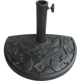 Schirmhalter Garden Pleasure, B:32cm H:32cm T:50cm, schwarz, Polyethylen, Stahl, Schirmhalterungen, "Sonnenschirmst&auml;nder f&uuml;r Wandschirme", Blumen