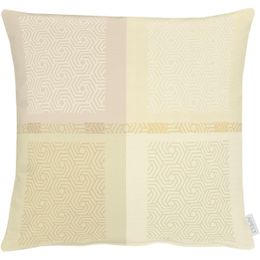 Dekokissen Apelt, B:48cm H:5cm L:48cm, beige, Polyester, Dekokissen_Sitzkissen_Kissenhüllen, "Artos", Kissenhülle mit Füllung, 1 Stück