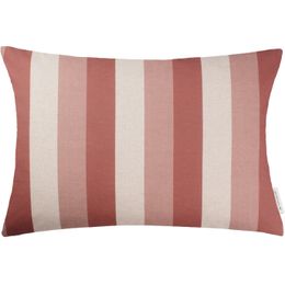 Dekokissen Tom Tailor HOME, B:40cm L:60cm, rosa, Baumwolle, Polyester, Dekokissen_Sitzkissen_Kissenhüllen, "Checked Stripe"