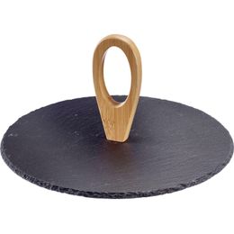 Westmark Servierplatte "Tapas + Friends", B/H/L: 30cm x 2,4cm x 30cm, grau, Servierplatten, &Oslash; 30 cm