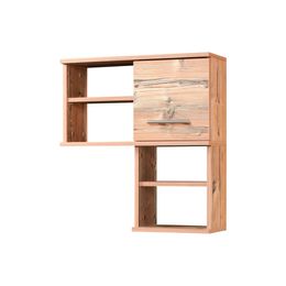 Wandregal Schildmeyer, B:60cm H:65cm T:20,5cm, braun, FSC-zertifizierter Holzwerkstoff, Badezimmer, Regale, "Isola", drehbar