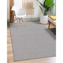 Teppich the carpet, B:80cm H:5mm L:150cm, grau, Polypropylen, Ankleidezimmer, Teppiche, "Natal", Wohnzimmer Teppich robust Filz-R&uuml;cken