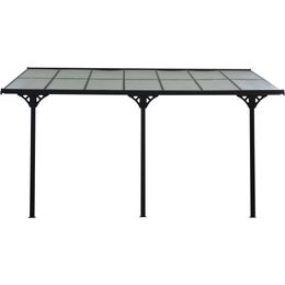 Terrassendach WESTMANN, B:435cm T:300cm, schwarz, Aluminium, Terrassen&uuml;berdachungen, "Bruce", Rahmen aus pulverbeschichtetem Aluminium, schwarz