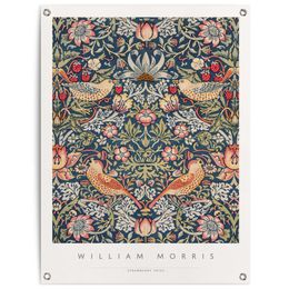 Poster Reinders, B:60cm H:80cm T:0,1cm, bunt, Leinwand, Bilder, "William Morris - Erdbeerdieb", Outdoor f&uuml;r Garten oder Balkon