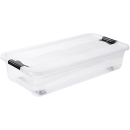 keeeper Organizer "konrad", B:39,5cm H:18cm T:79,5cm, transparent, Büro, Aufbewahrungsboxen, Aufbewahrungsbox, 33 L, mit Rollen, Deckel,