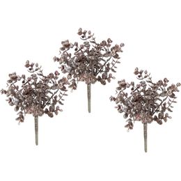 Kunstpflanze I.GE.A., B:14cm H:25cm L:10cm, rot, Obermaterial: 100% Kunststoff, Badezimmer, Kunstpflanzen, "Eukalyptus", k&uuml;nstlicher Eukalyptuszweig,