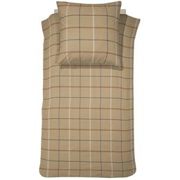 Bettw&auml;sche Cinderella, braun, Renforc&eacute;, Obermaterial: 100% Baumwolle, Bettw&auml;sche, "Rack", mit Karos