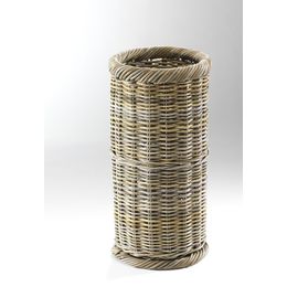 Schirmständer Locker, B:56cm H:56cm T:56cm, grau, Regenschirmständer, rund, Ø 28 cm, aus Rattan