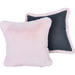 Fellkissen, B:45cm L:45cm, grau, Star Home Textil, Kunstfaser, Dekokissen_Sitzkissen_Kissenh&uuml;llen, "Donna 1", aus weichem Material