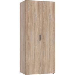 Kleiderschrank wimex, B:80cm H:185cm T:54cm, braun, Spanplatte, Ankleidezimmer, Schr&auml;nke, "Modena Kleiderschrank, Gestalte dein Schranksystem selber,