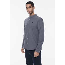 Street One MEN Herren Langarmhemd, blau, Gr. XXXL, unifarben, Web, 100% Baumwolle, Hemden, mit Knopfleiste