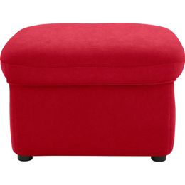 Hocker DOMO collection, B:60cm H:41cm T:60cm, rot, 100% Polyester, Wohnzimmer, Hocker, "Faenza", DOMO collection Hocker, in gro&szlig;er Farbvielfalt