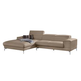 Ecksofa W.Schillig, B:303cm H:70cm T:193cm, braun, Longlife Xtra-Leder Z59: Glattleder mit modischer Prägung. Hautstärke 0, 9 - 1, 1 mm, Wohnzimmer,