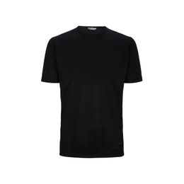 Damen T-Shirt, schwarz, Gr. 50, Ahorn Sportswear, bestickt, 100% Polyester, Shirts, mit Rundhalsausschnitt