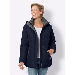 Classic Basics Damen Steppjacke, blau, Gr. 54, unifarben, 100% Polyester, Wattierung:100% Polyester, Jacken